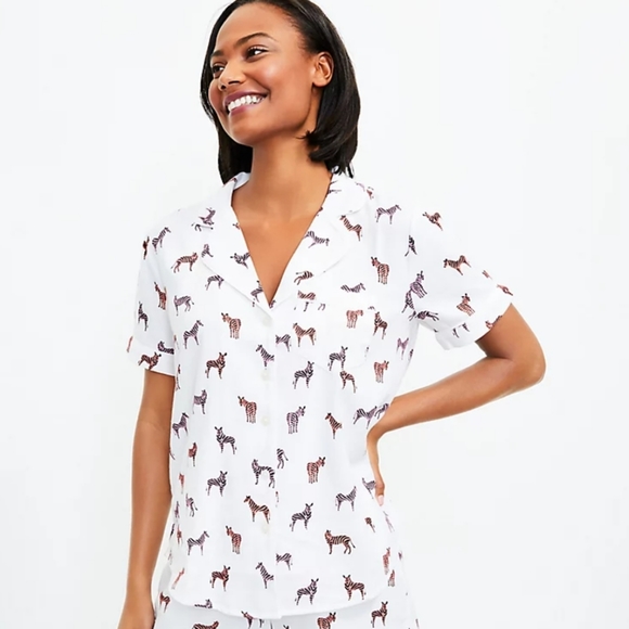 LOFT | Intimates & Sleepwear | Nwt Loft Zebra Pajama Top | Poshmark
